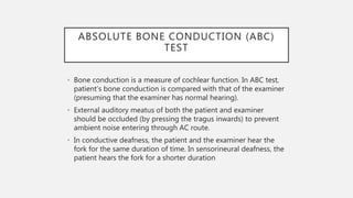 Tuning fork tests - ENT | PPTX