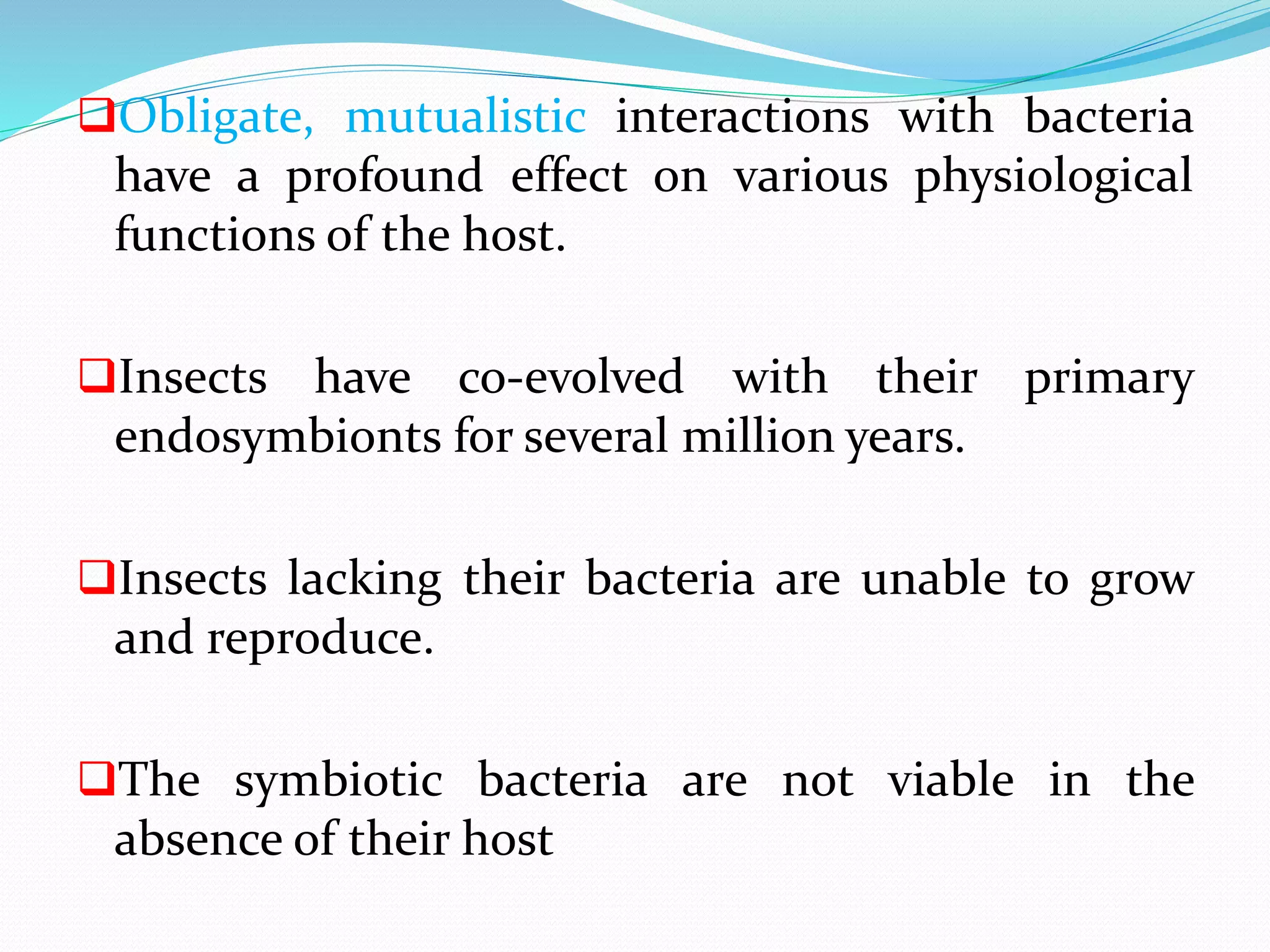 Relation of Insect Endosymbionts with Immunity System. | PPTX