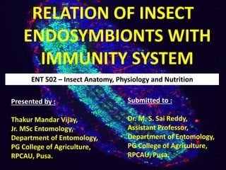 Relation of Insect Endosymbionts with Immunity System. | PPTX