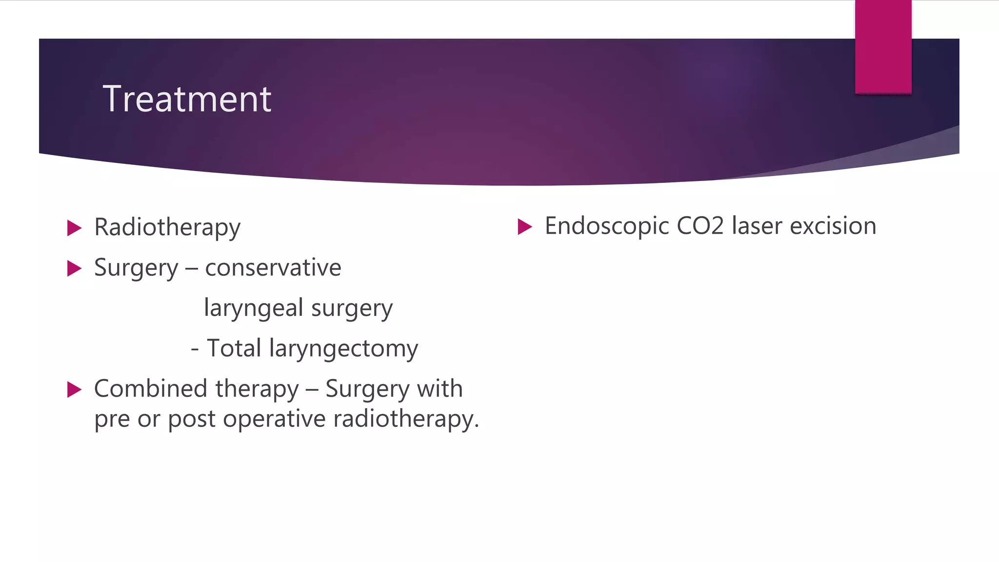 ENT - Carcinoma of Larynx | PPTX