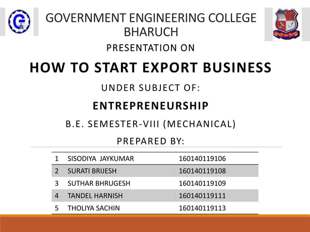 Ent-ppt2-HOW TO START EXPORT BUSINESS-(106-113) | PPTX