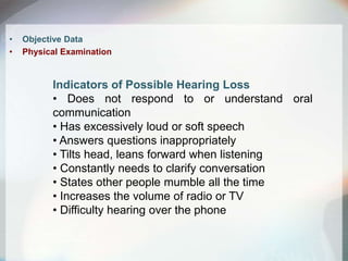 ENT ent assessment is a type of assessment used | PPT