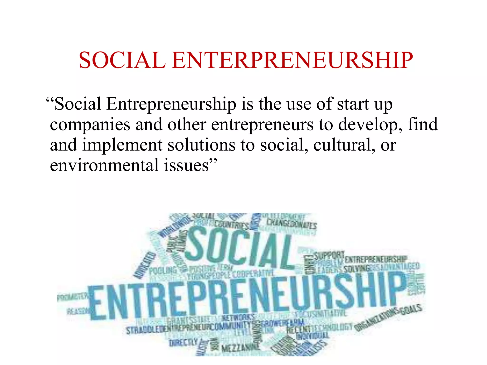 SOCIAL ENTREPRENEURSHIP& ITS IMPACT ON SOCIETY | PPTX