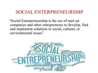 SOCIAL ENTREPRENEURSHIP& ITS IMPACT ON SOCIETY | PPTX