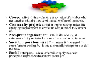 SOCIAL ENTREPRENEURSHIP& ITS IMPACT ON SOCIETY | PPTX