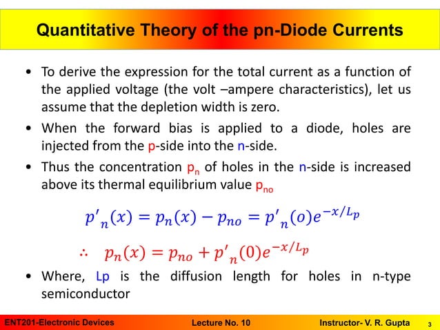 Diode Current Equation | PDF
