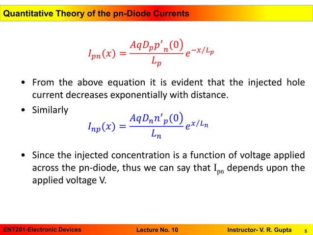 Diode Current Equation | PDF
