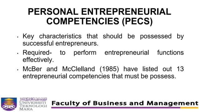 FUNDAMENTALS OF ENTREPRENEURSHIP ENT300 | PPT