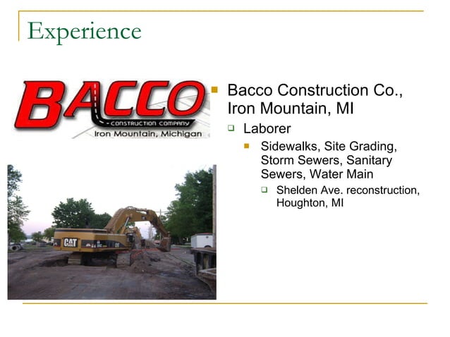 Tim Nygard Visual Resume | PPT