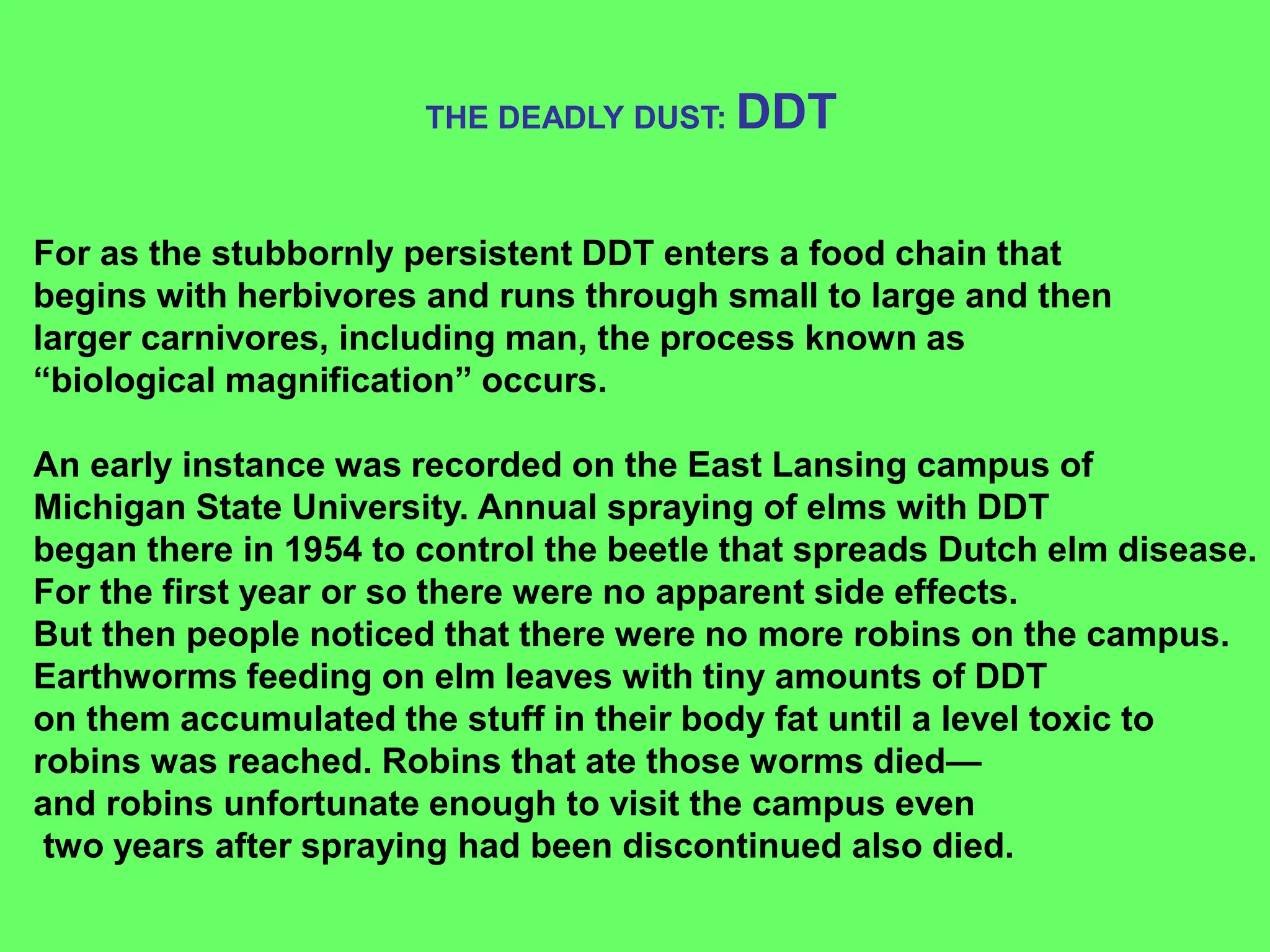 History Of Ddt History Of Ddt History Of Ddt Ppt