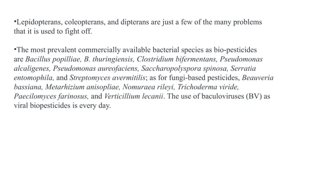 ENT 605 Microbial pesticide.pptx entomopathogenic insects | PPT