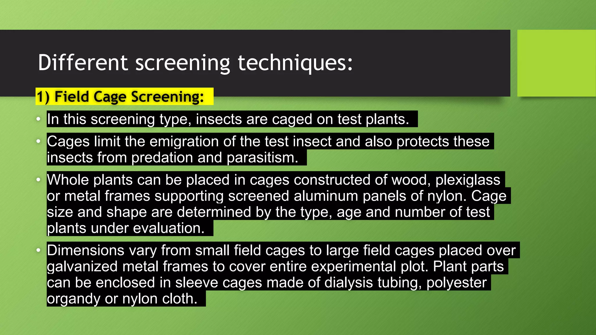 Grading of resistance for screening of major pest of Cash crop | PPTX