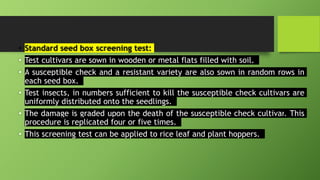 Grading of resistance for screening of major pest of Cash crop | PPT