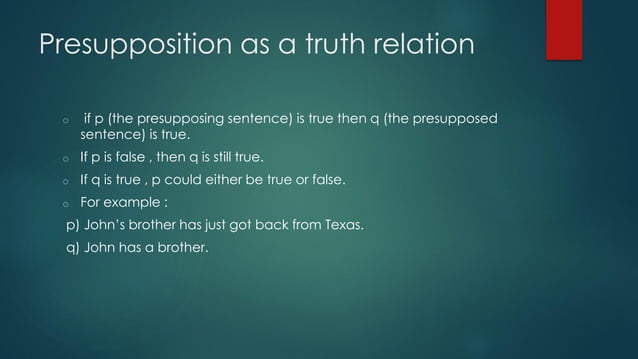 Entailment and presupposition semantics and pragmatics | PDF