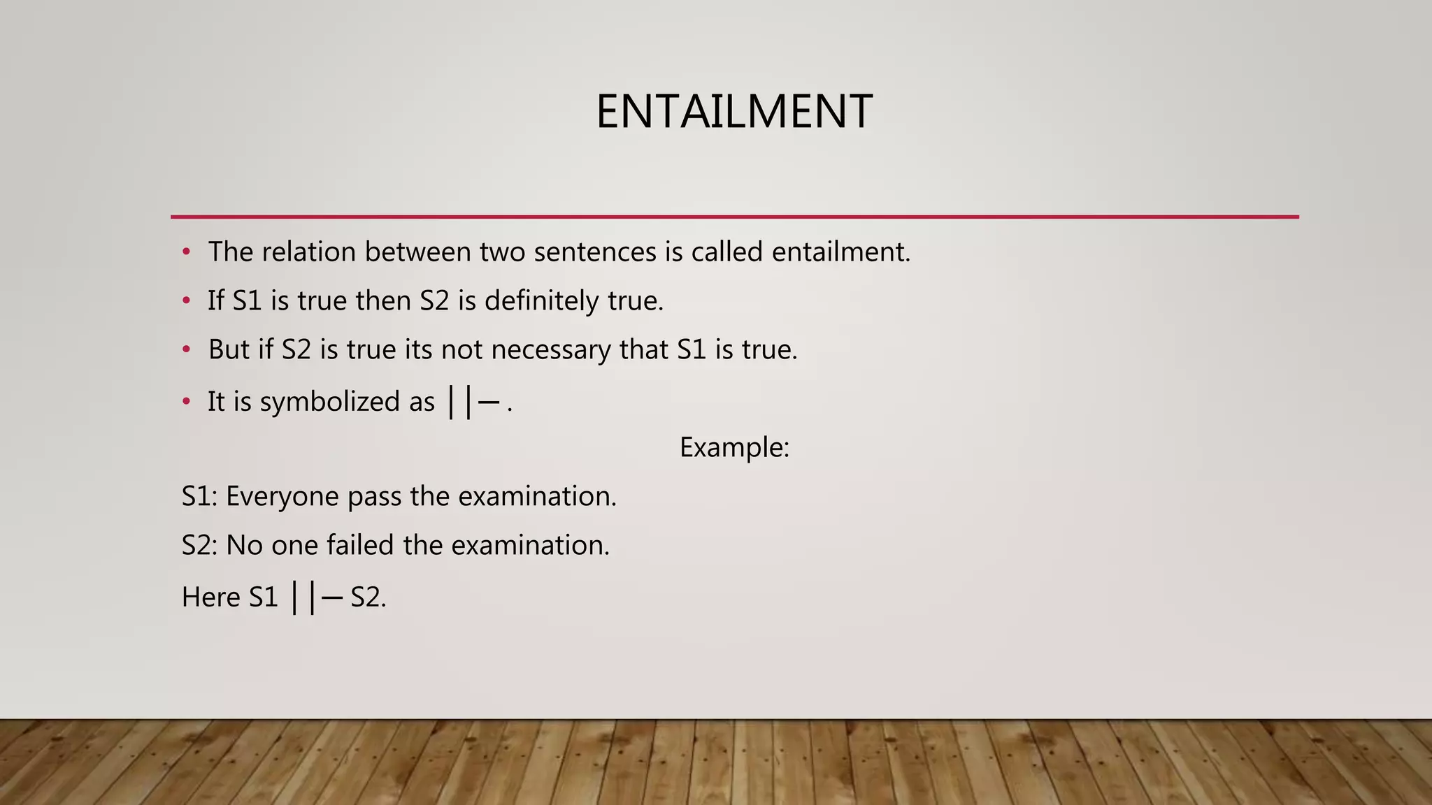 Entailment of truth conditions | PPTX