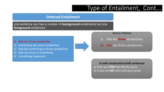 ENTAILMENT in pragmatics and linguistics | PPT