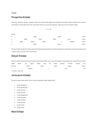 Entalpi | DOCX