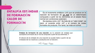 Entalpia, bomba calorimetrica, termoquimica | PPTX