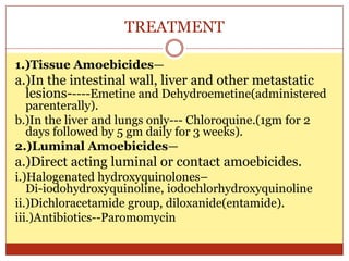 ppt on Entamoeba histolytica extra intestinal lesions | PPTX