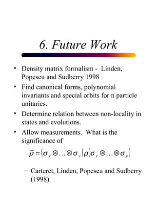 Multi-particle Entanglement in Quantum States and Evolutions | PPT