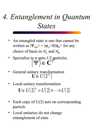 Multi-particle Entanglement in Quantum States and Evolutions | PPT