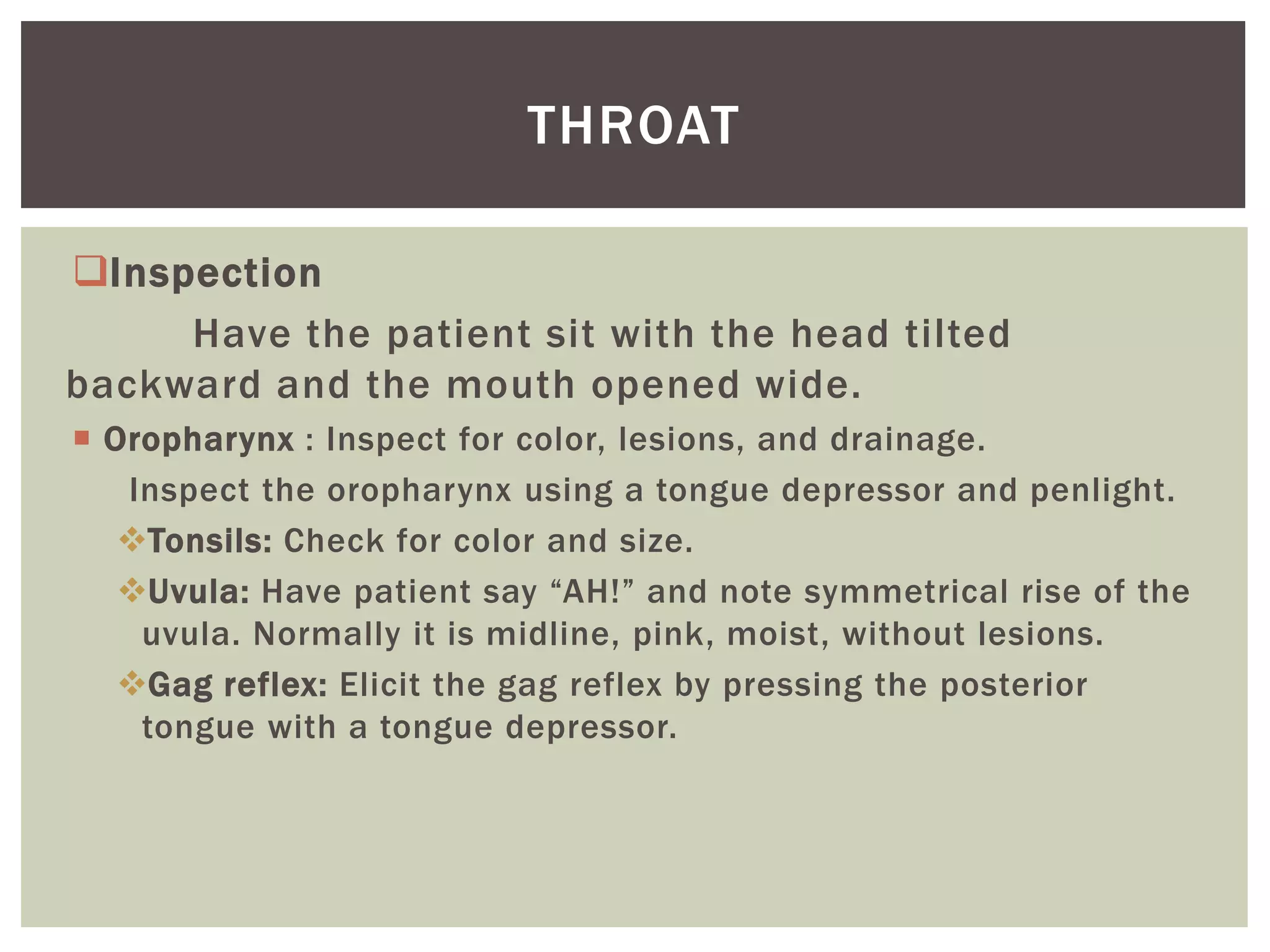 ENT NURSING ASSESSMENT | PPTX