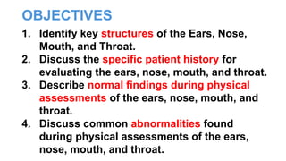 ENT ASSESSMENT for Health Appraisal.pptx