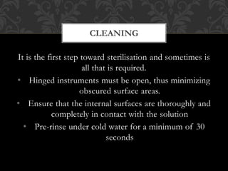 Sterilization in ENT department | PPTX