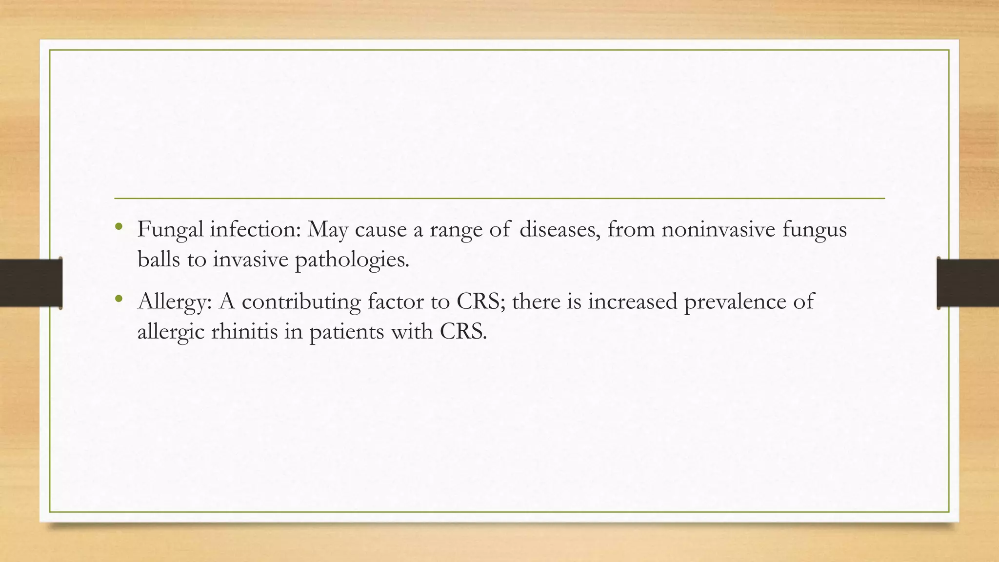Chronic rhinosinusitis | PPTX