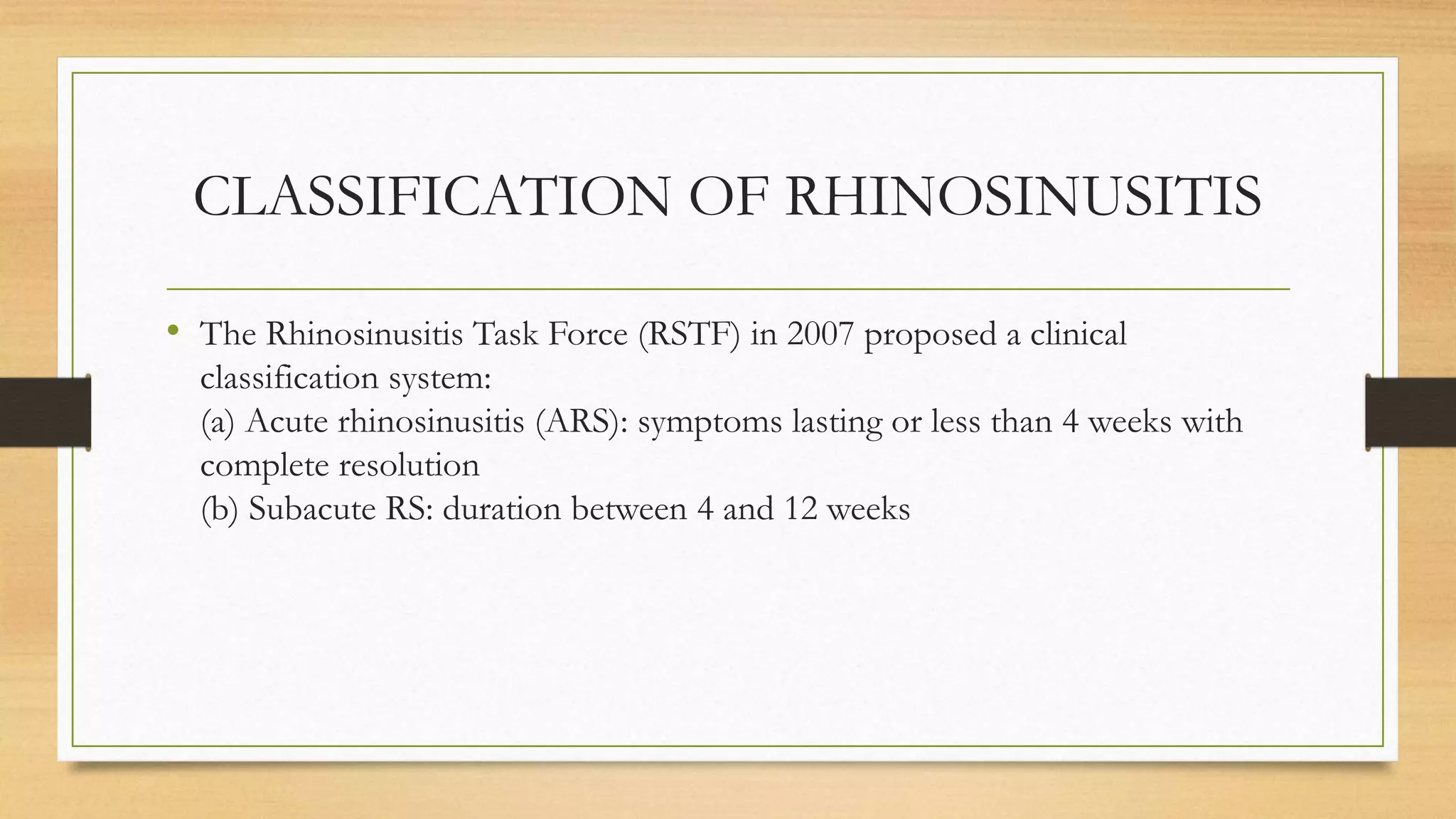 Chronic rhinosinusitis | PPTX