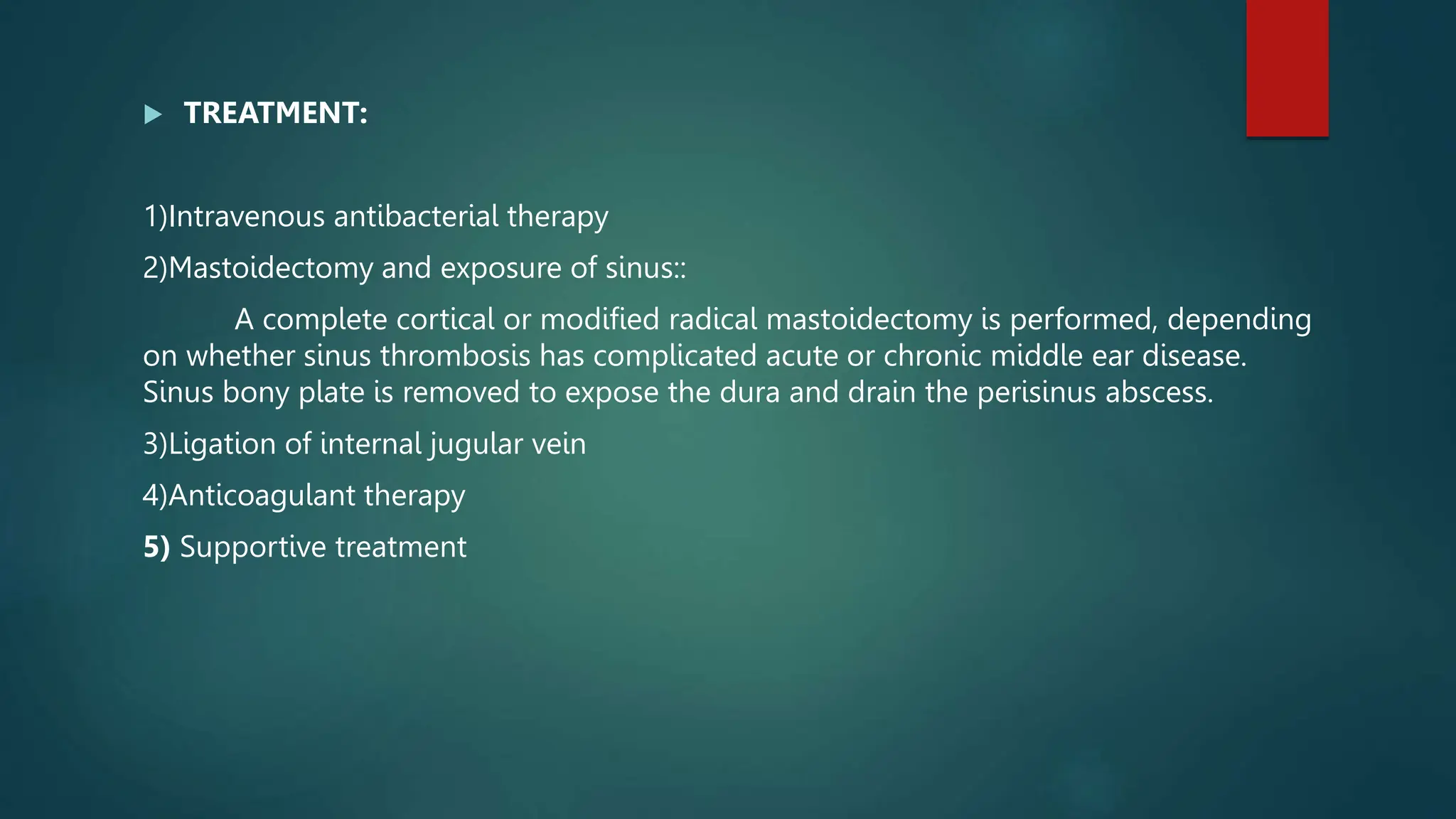 Lateral sinus thrombloplebitis and otitic hydrocephalus | PPTX