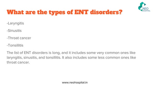 ENT Disorder and Treatment | PPTX | Ear, Nose and Throat Conditions ...
