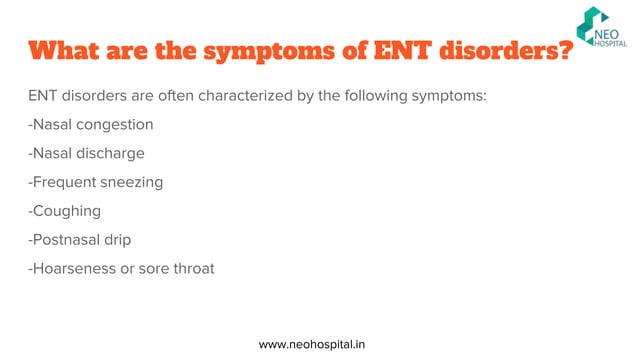 ENT Disorder and Treatment | PPTX | Ear, Nose and Throat Conditions ...