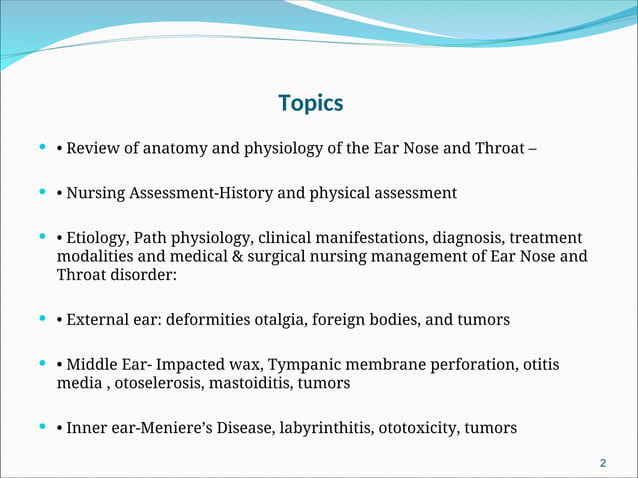 ENT Disorders : Common ear, nose, and throat (ENT) problems in adults ...