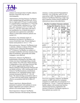 Entecavir Tablet USP Taj Pharma SmPC | PDF