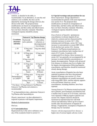 Entecavir Tablet USP Taj Pharma SmPC | PDF