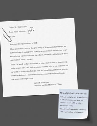 Entegris Annual Report | PDF