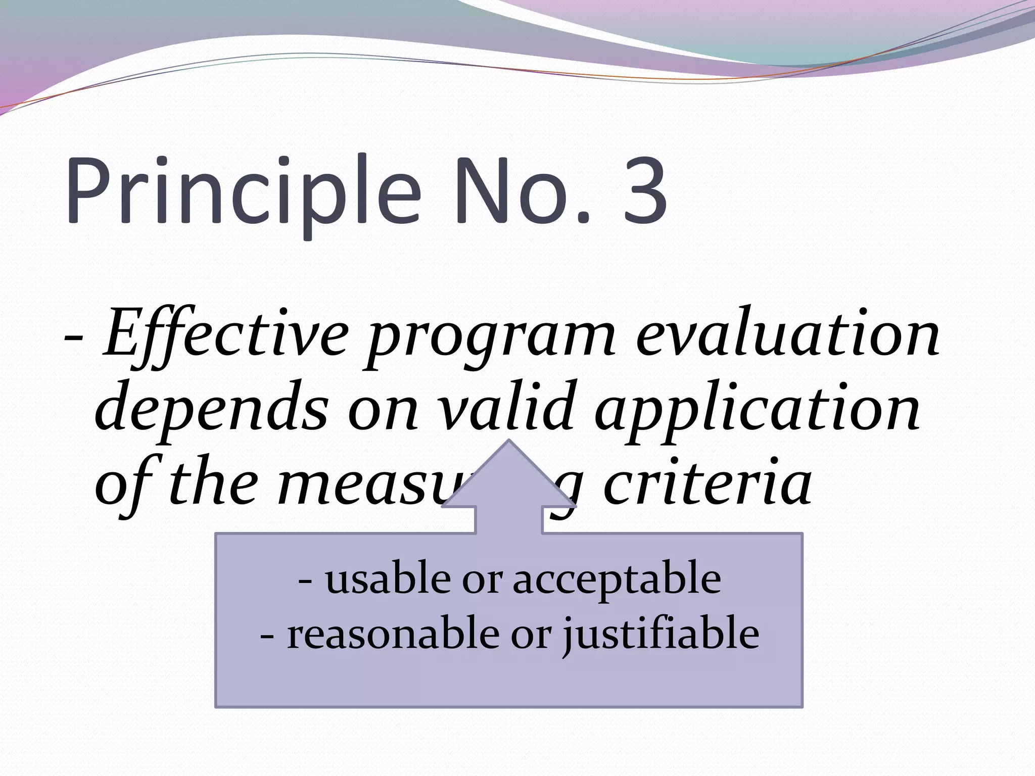 Entegro principles of evaluation | PPTX