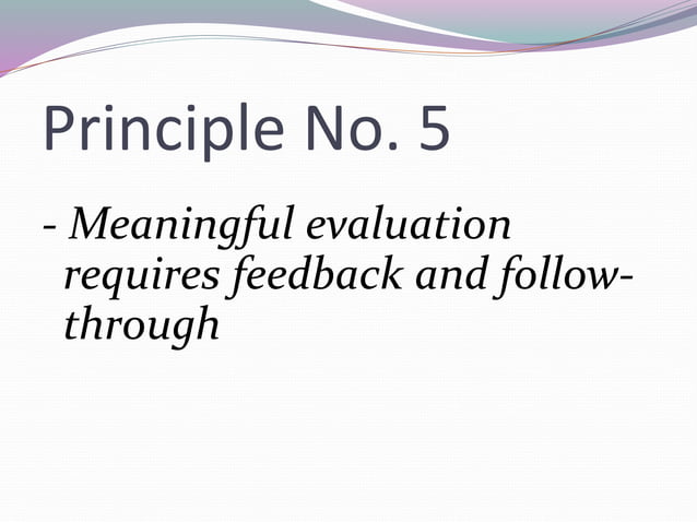 Entegro principles of evaluation | PPT