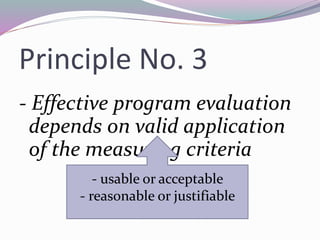 Entegro principles of evaluation | PPT