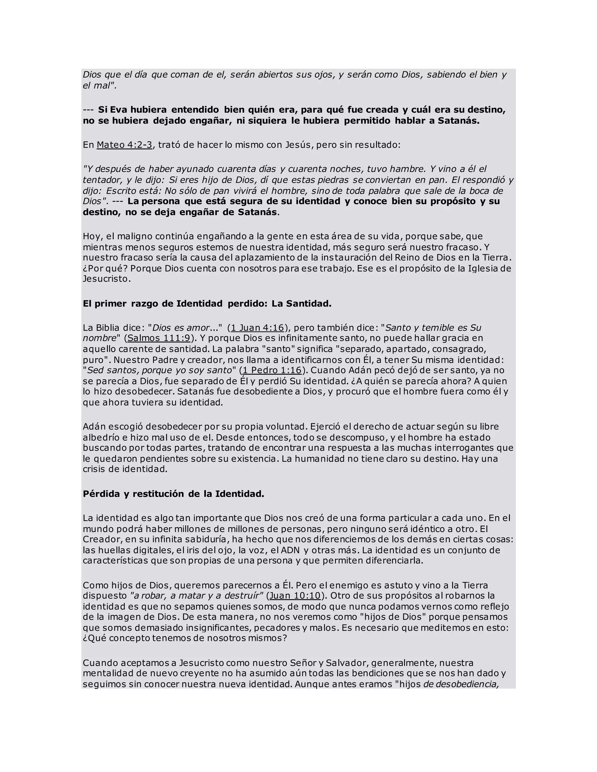 Entendiendo mi identidad | PDF