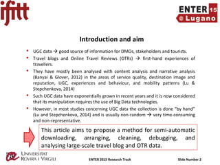 A Method for Analysing Large-Scale UGC Data for Tourism: Application to ...