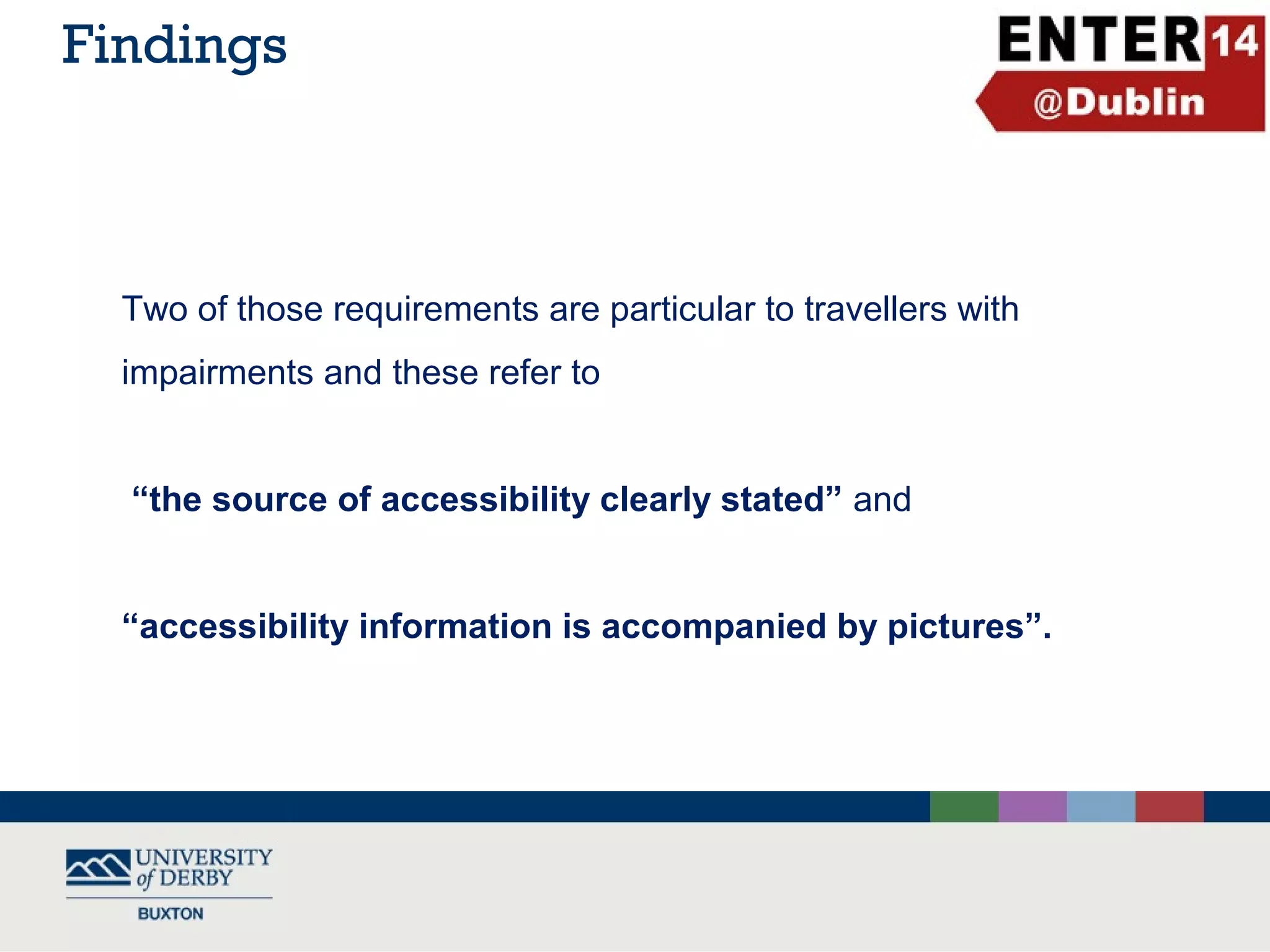 Usability Requirements for Accessible Tourism | PPT