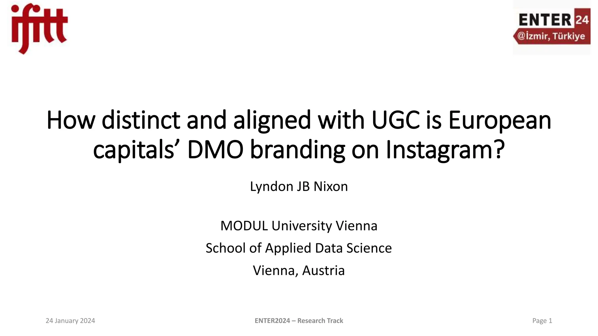 How distinct and aligned with UGC is European capitals’ DMO branding on Instagram? | PPT