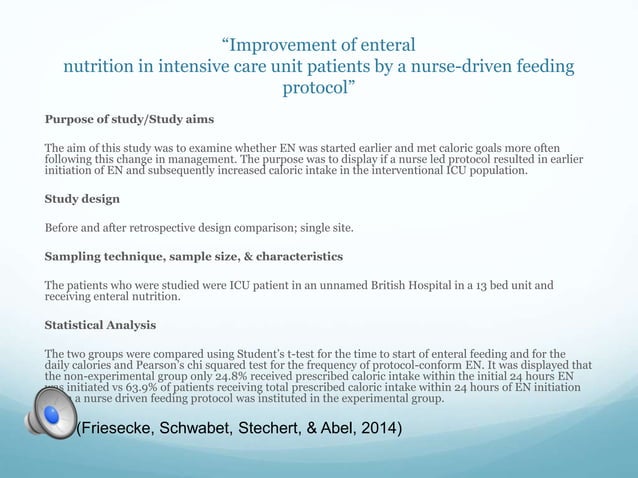 Nurse-Driven Enteral Feedings in ICU | PPT