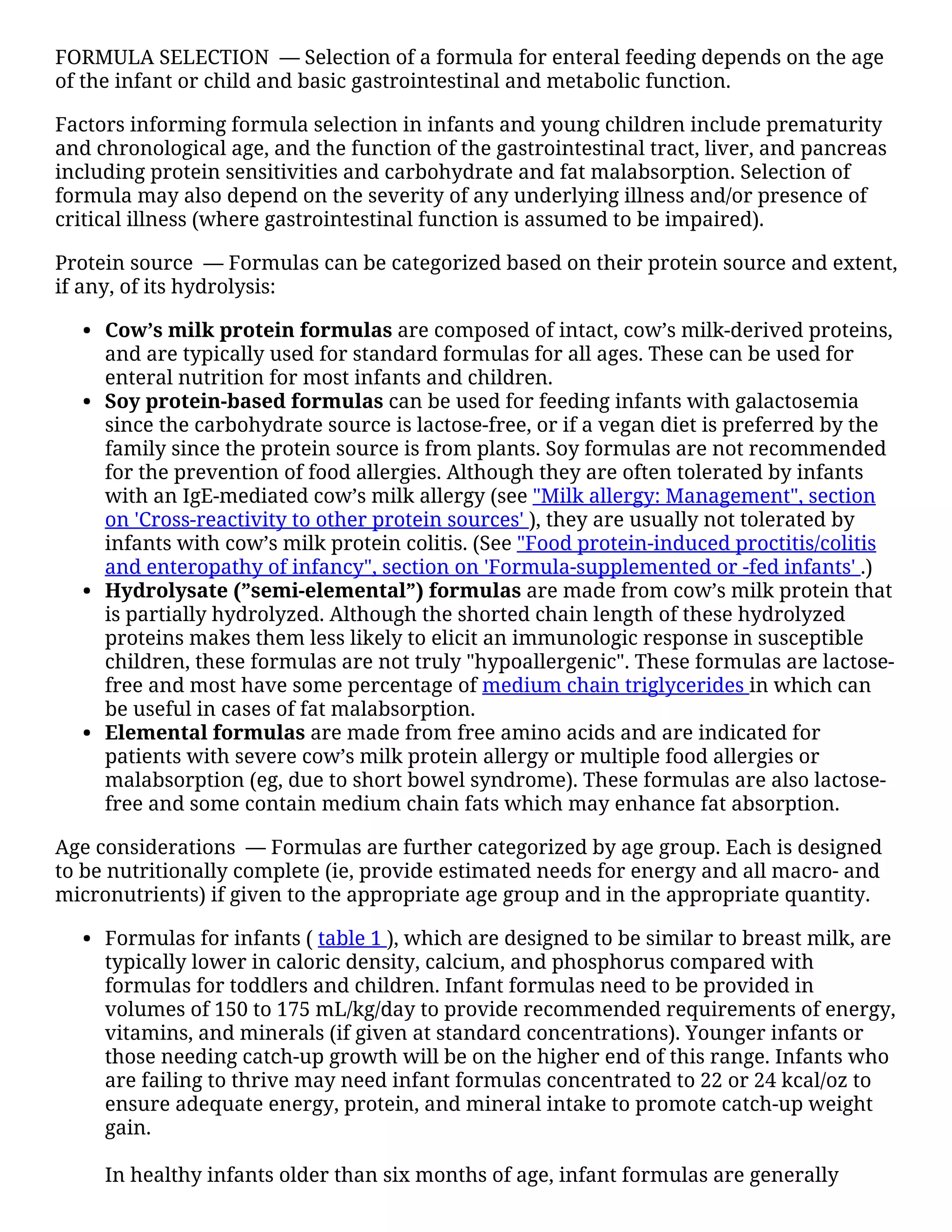 Enteral nutrition in infants and children | PDF