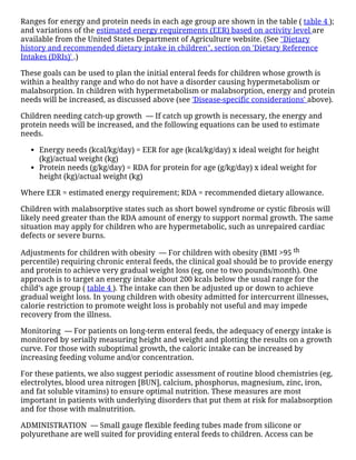 Enteral nutrition in infants and children | PDF