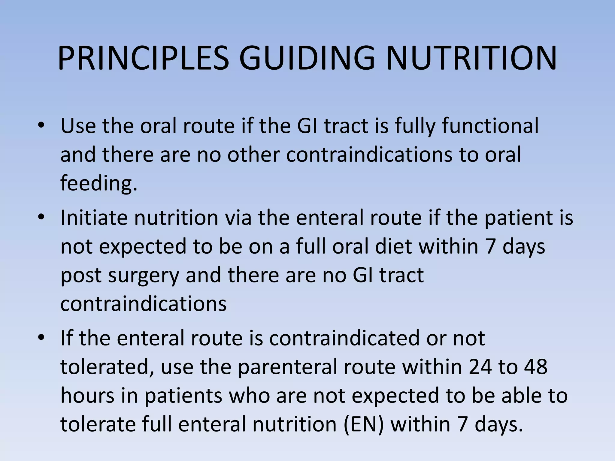 nutrition in surgical patients | PPTX