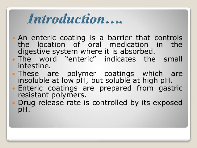 Enteric coating