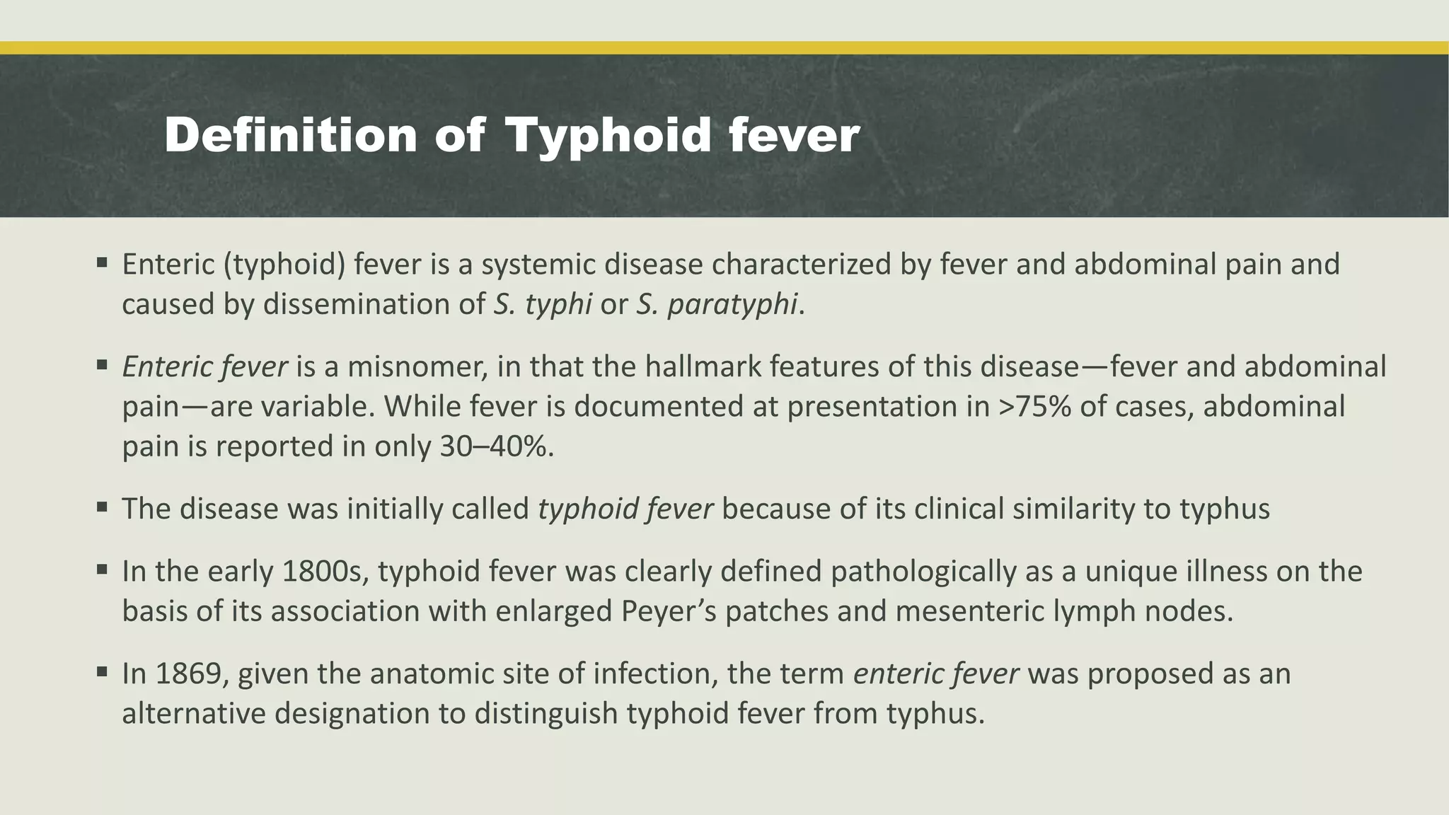 Enteric fever | PPTX